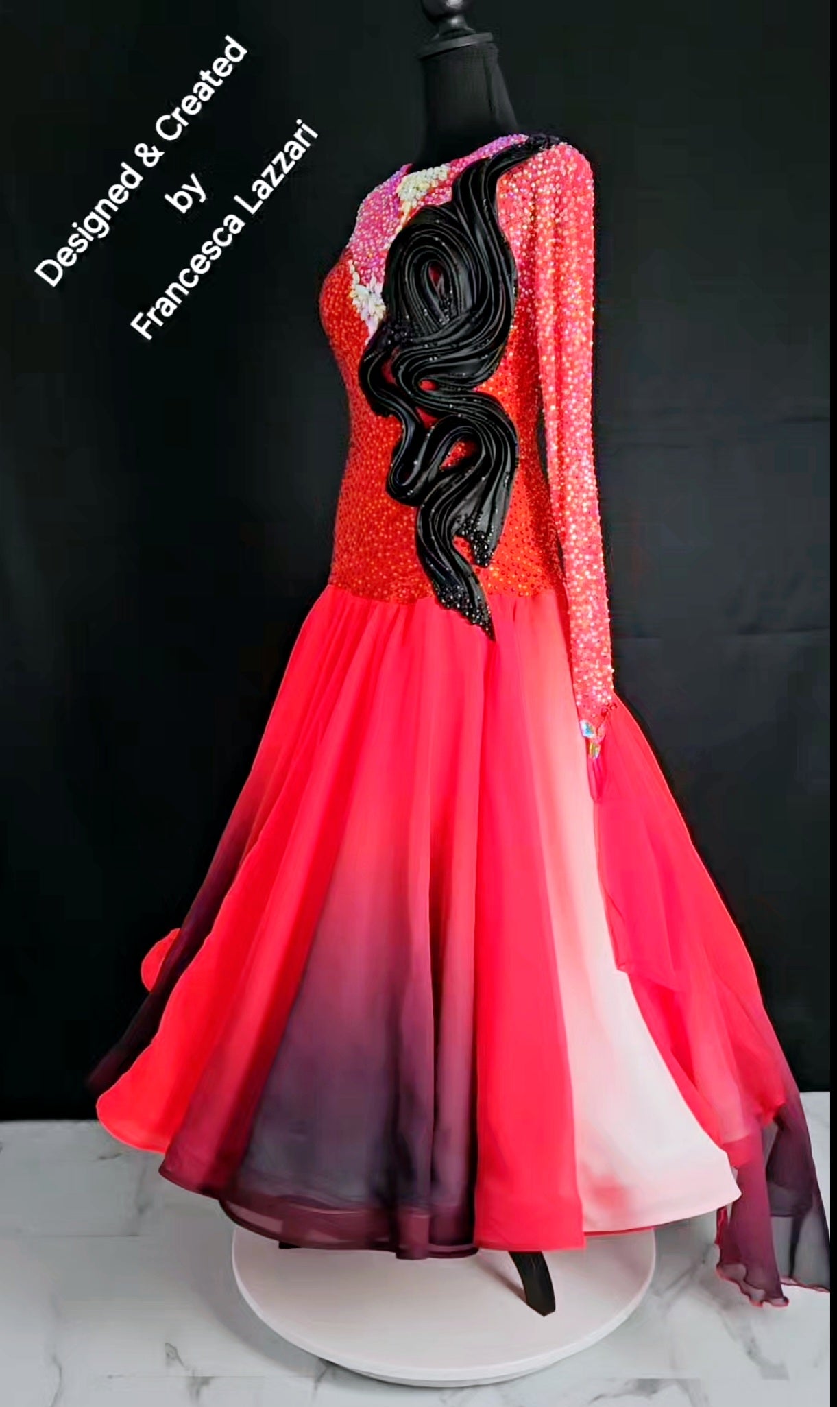 "NEW" LIQUID BALLROOM DRESS – FRANCESCA LAZZARI